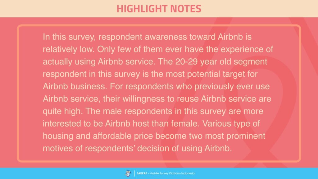 Airbnb Experience - Survey Report - Jakpat Insight